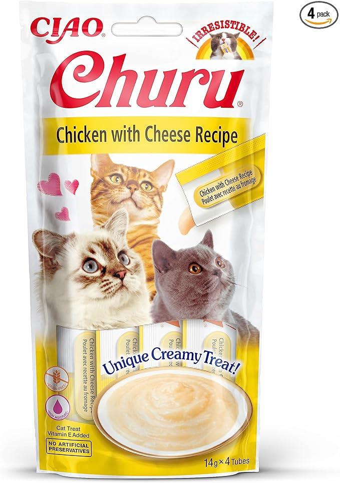CZP-EU107 Ciao Churu Cream Tavuklu ve Peynirli Kedi Ödül Kreması 4 x 14 Gr